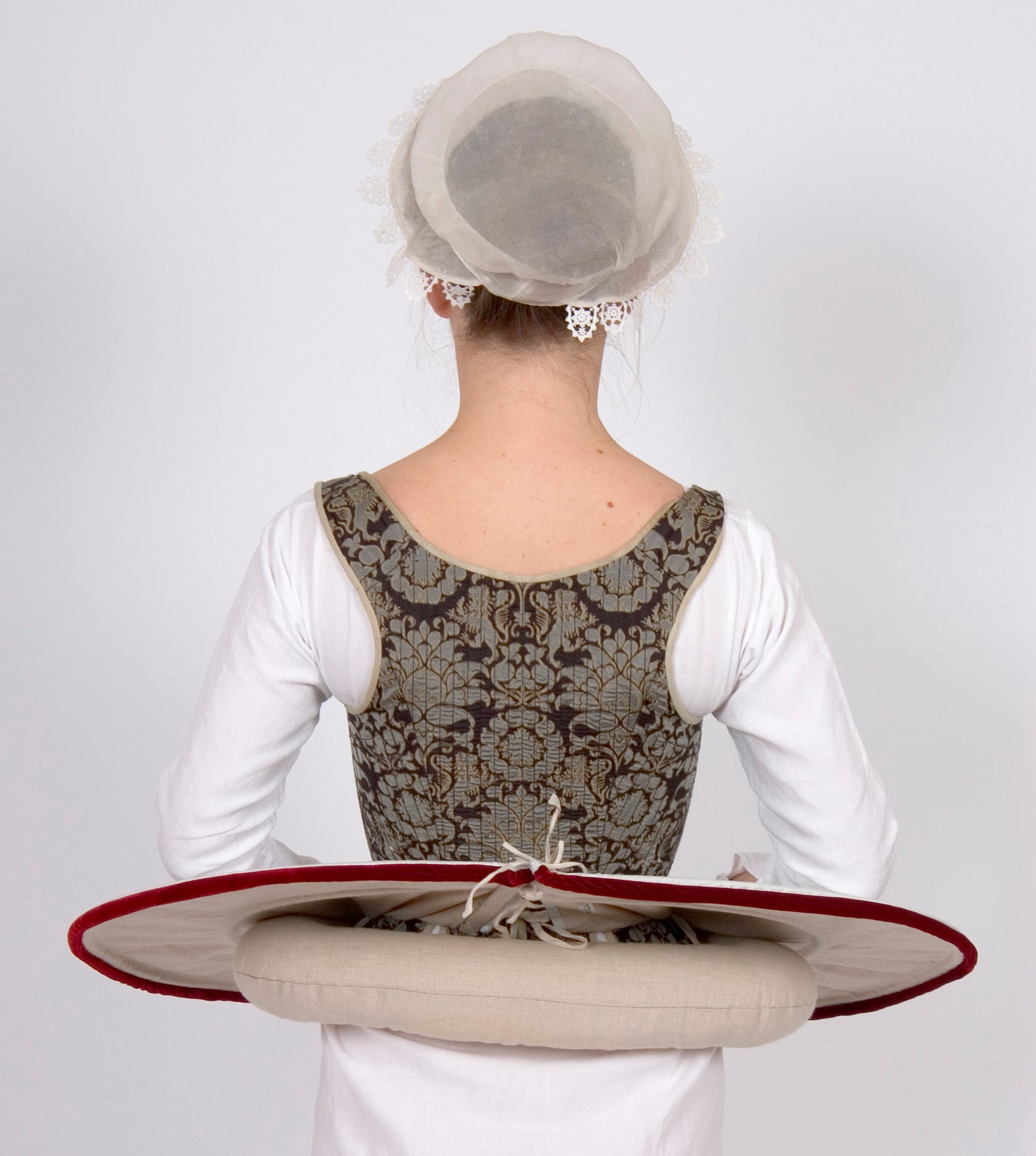 Pattern for Elizabethan lady's French farthingale & rolls, nowadays ca ...