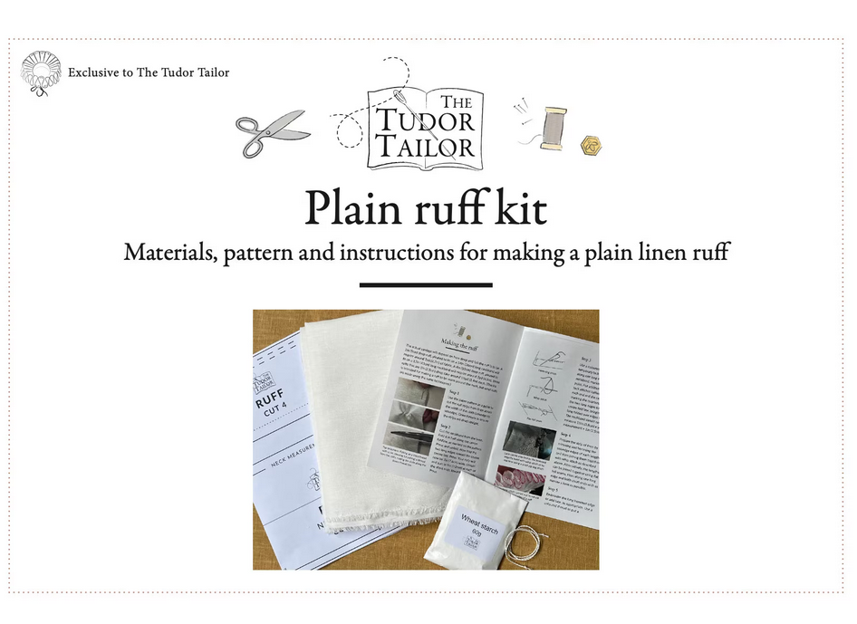 Kit for an Elizabethan ruff - plain or lace trimmed – The Tudor Tailor