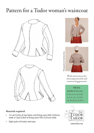Pattern for late Tudor woman's waistcoat – The Tudor Tailor