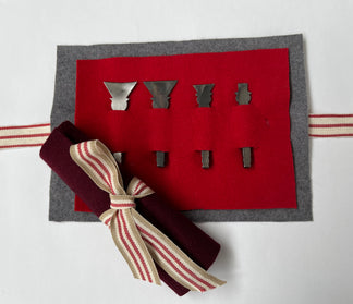 Pinking (or slashing) and buttonhole tool set for Tudor style 16th cen ...