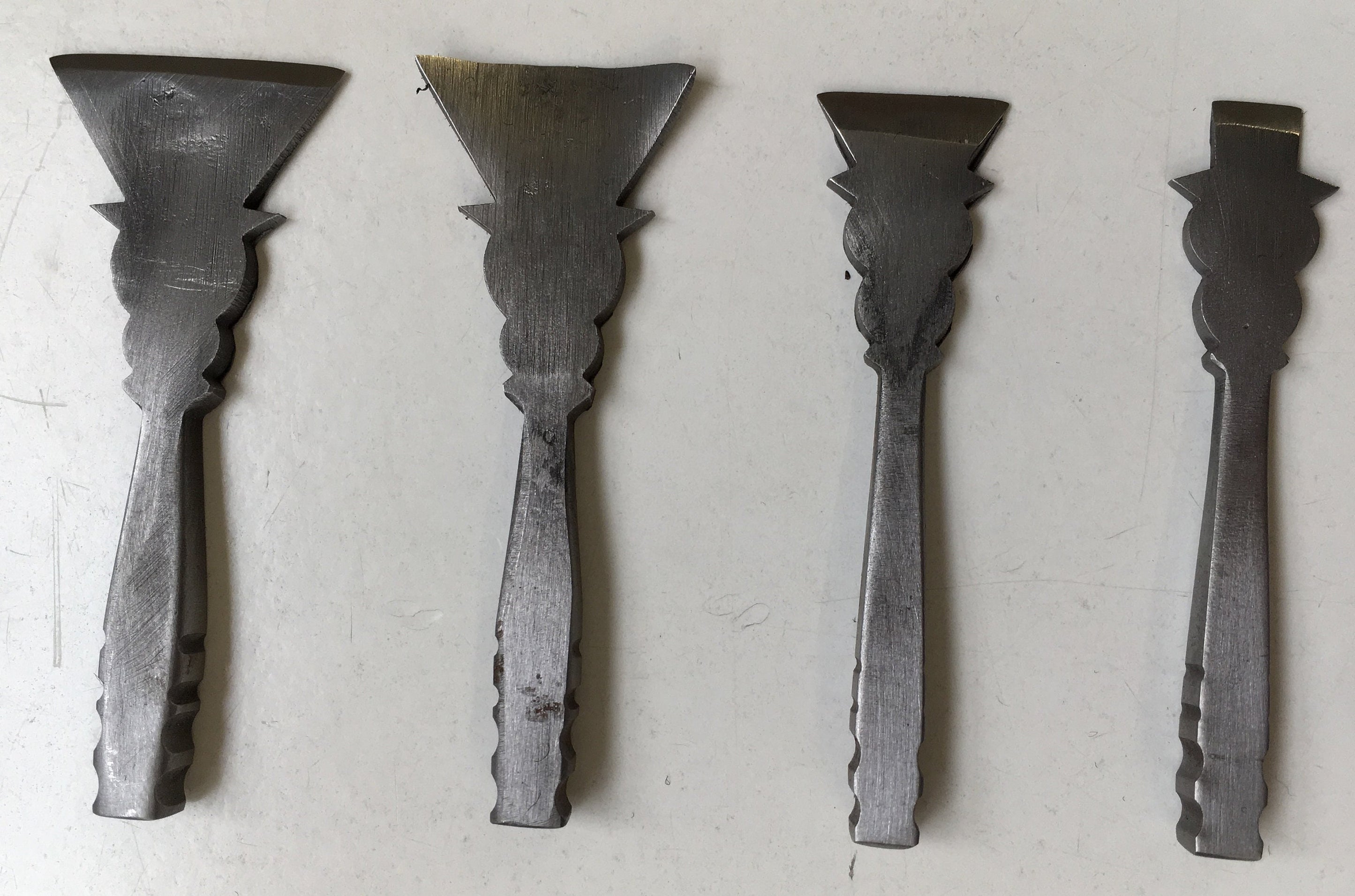 Pinking (or slashing) and buttonhole tool set for Tudor style 16th cen ...